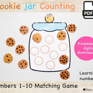 Number 1-10 Matching Game, Learning Number, Preschool Printable ...