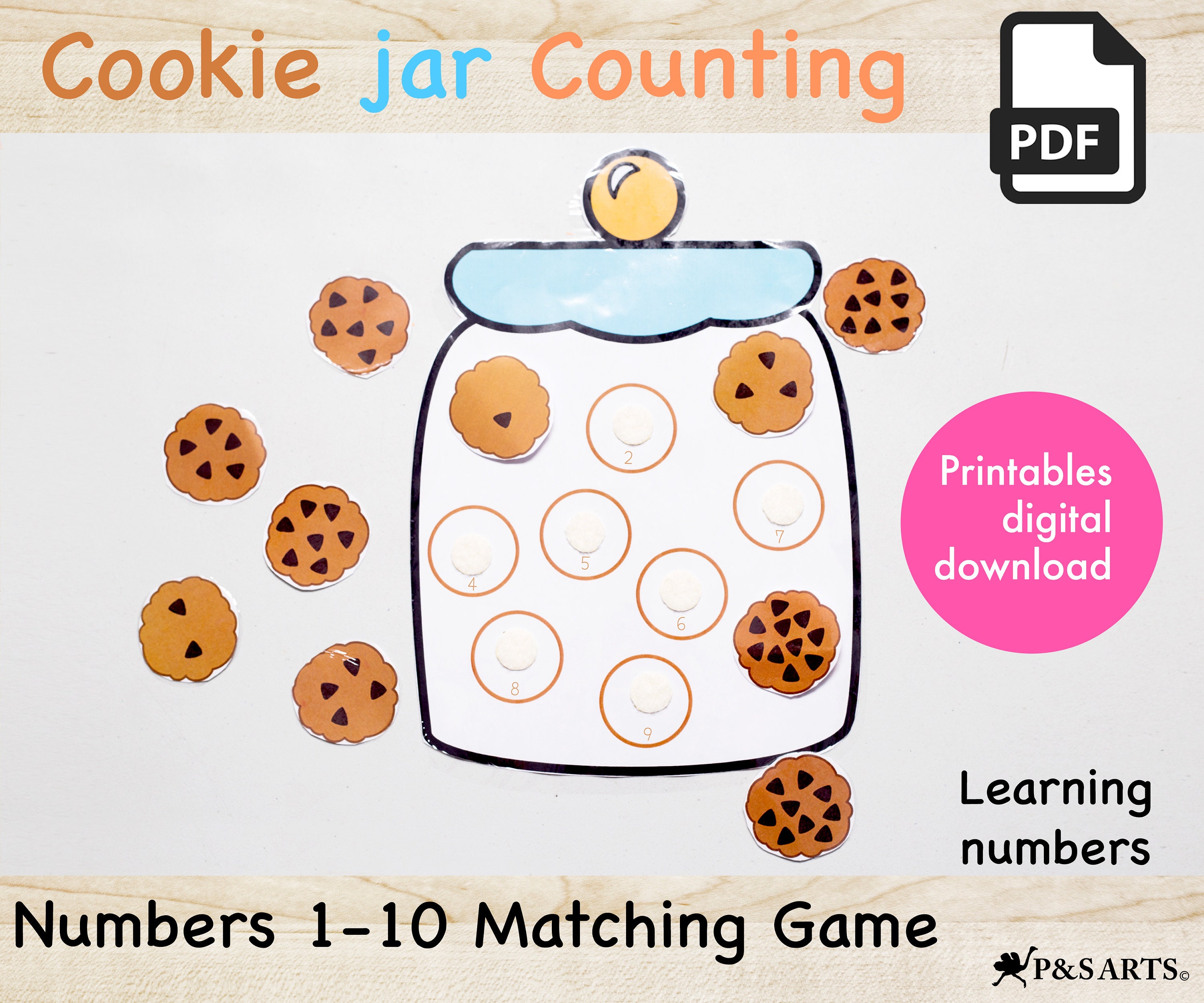 Number 1-10 Matching Game, Learning Number, Preschool Printable ...