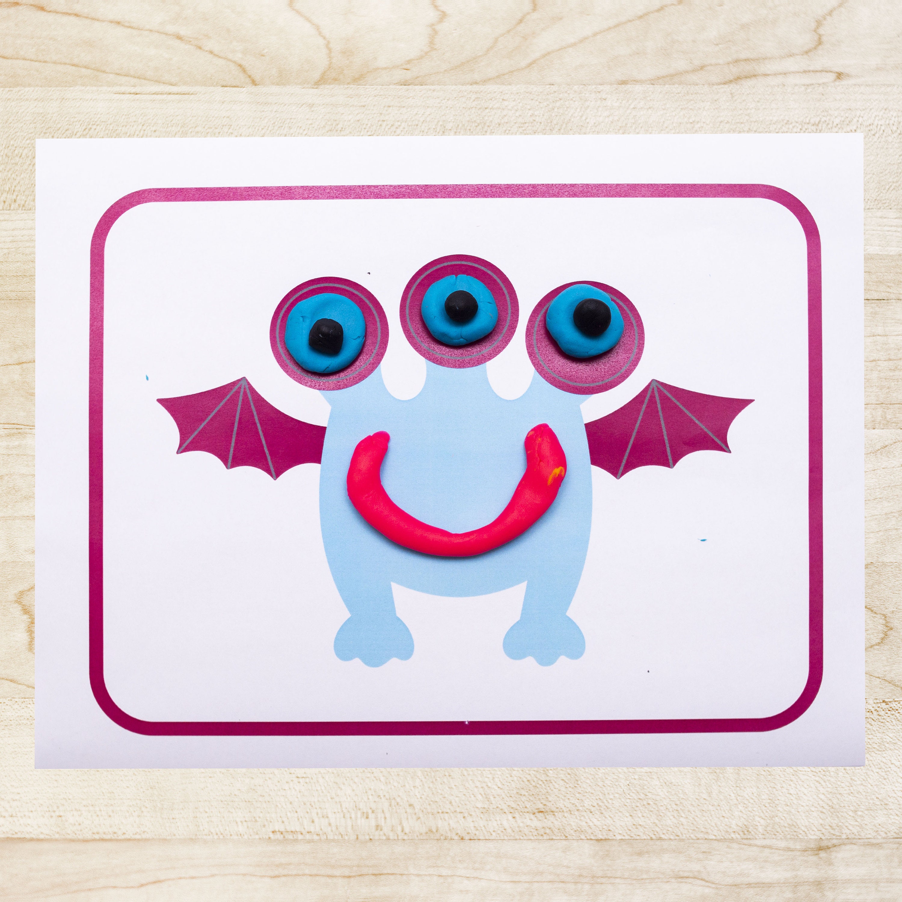 Monster Play Dough Mat, Printable Activity for Kids and Toddlers - Etsy