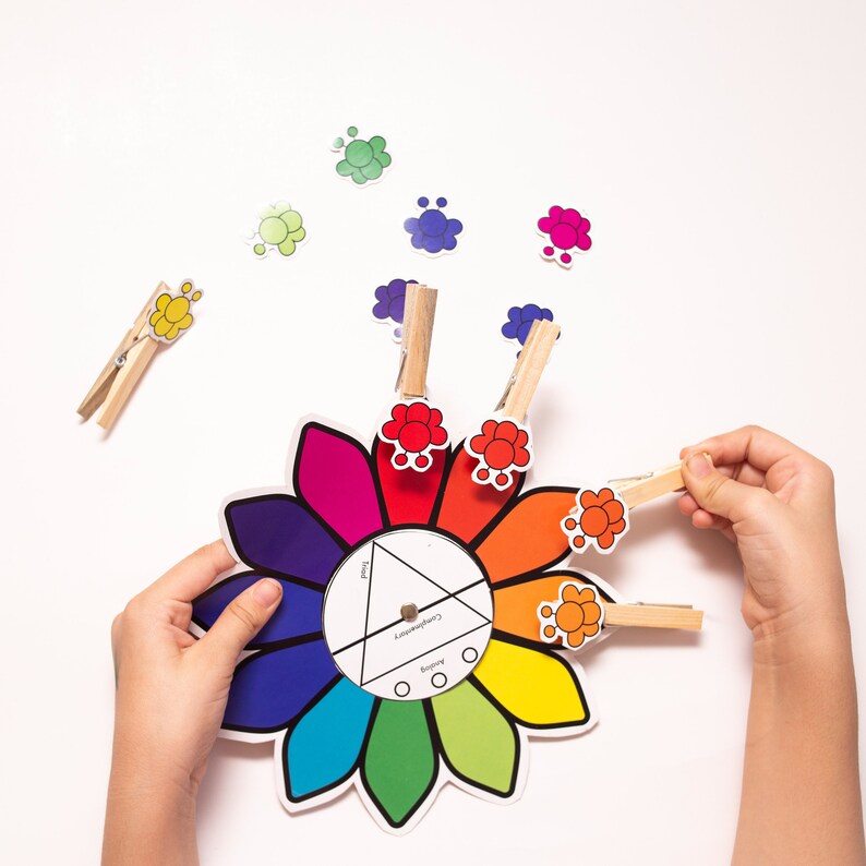 Flower Color Wheel for Kids, Color Combinations Made Easy and Cute ...