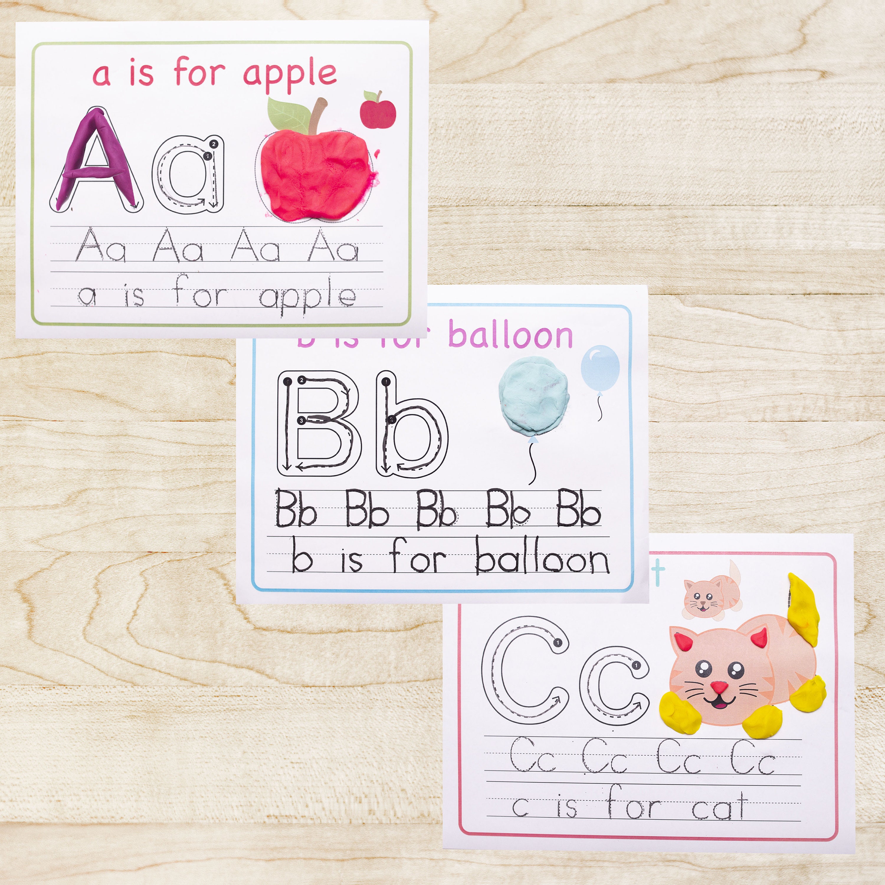 Preschool Printable Alphabet Play Dough Mats. Activity for Toddlers and ...