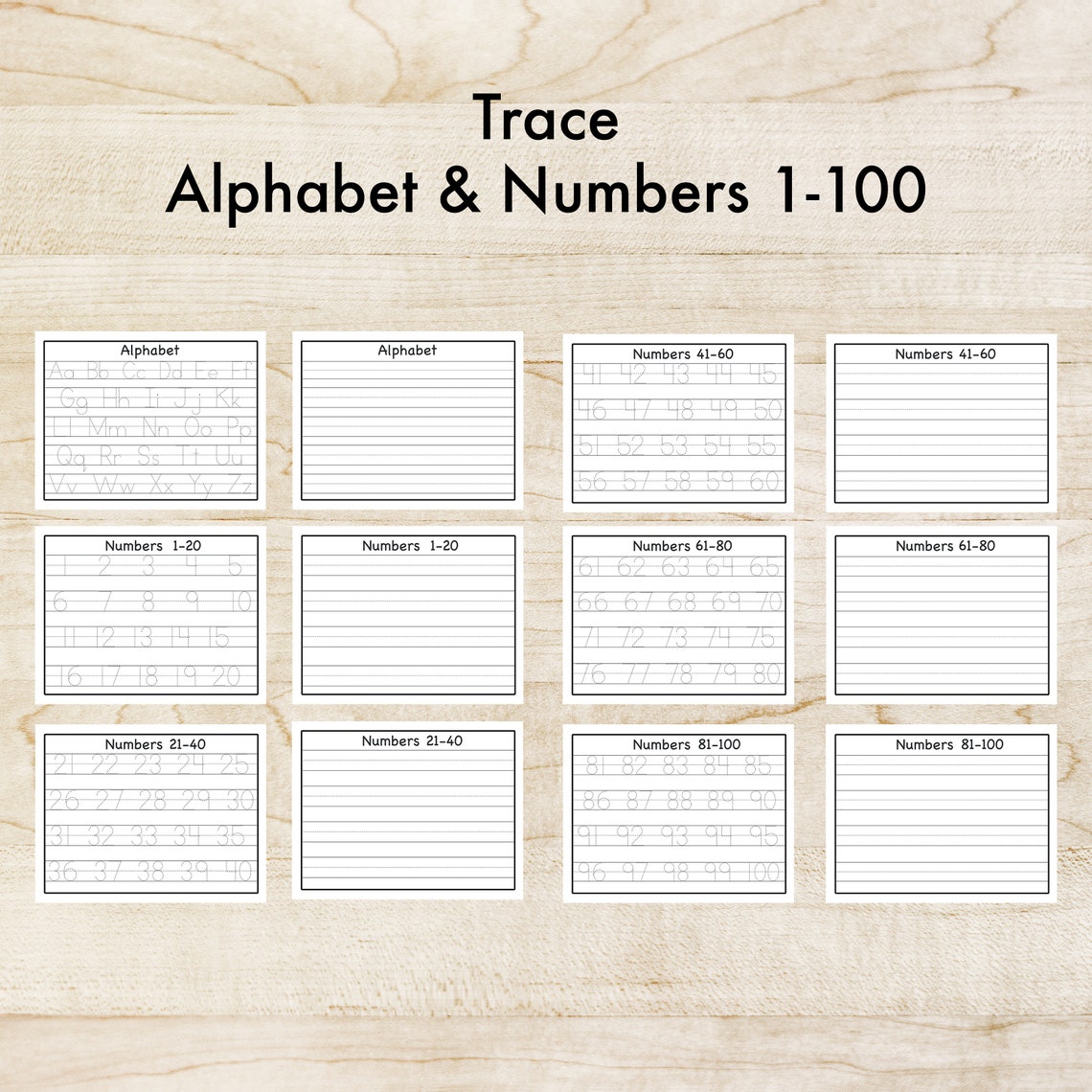 Trace Numbers 1-100 Preschool Printable, Kindergarten Worksheets ...