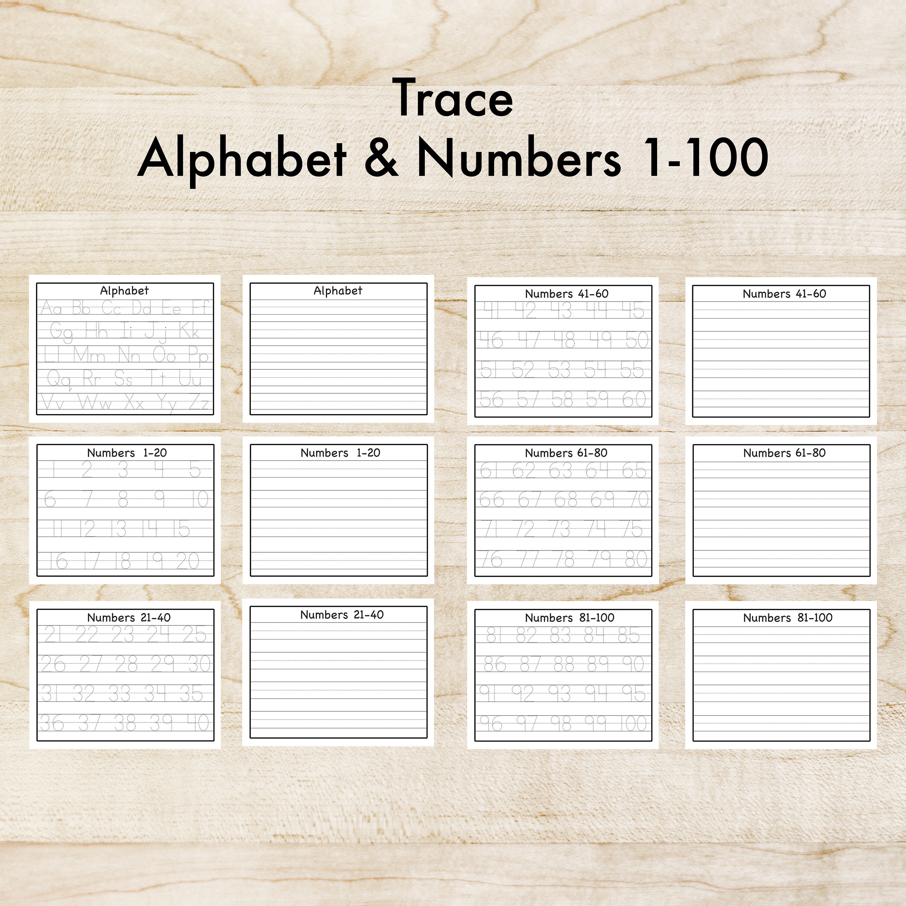 Trace Numbers 1-100 Preschool Printable, Kindergarten Worksheets ...