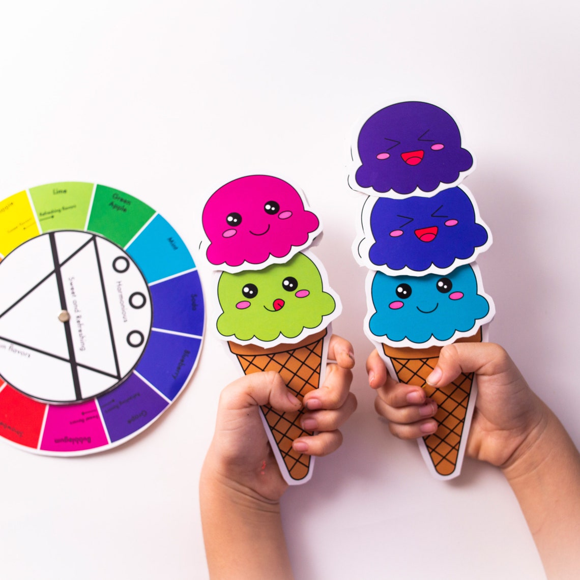 Ice Cream Color Wheel for Kids, Color Combinations Made Fun and Easy ...