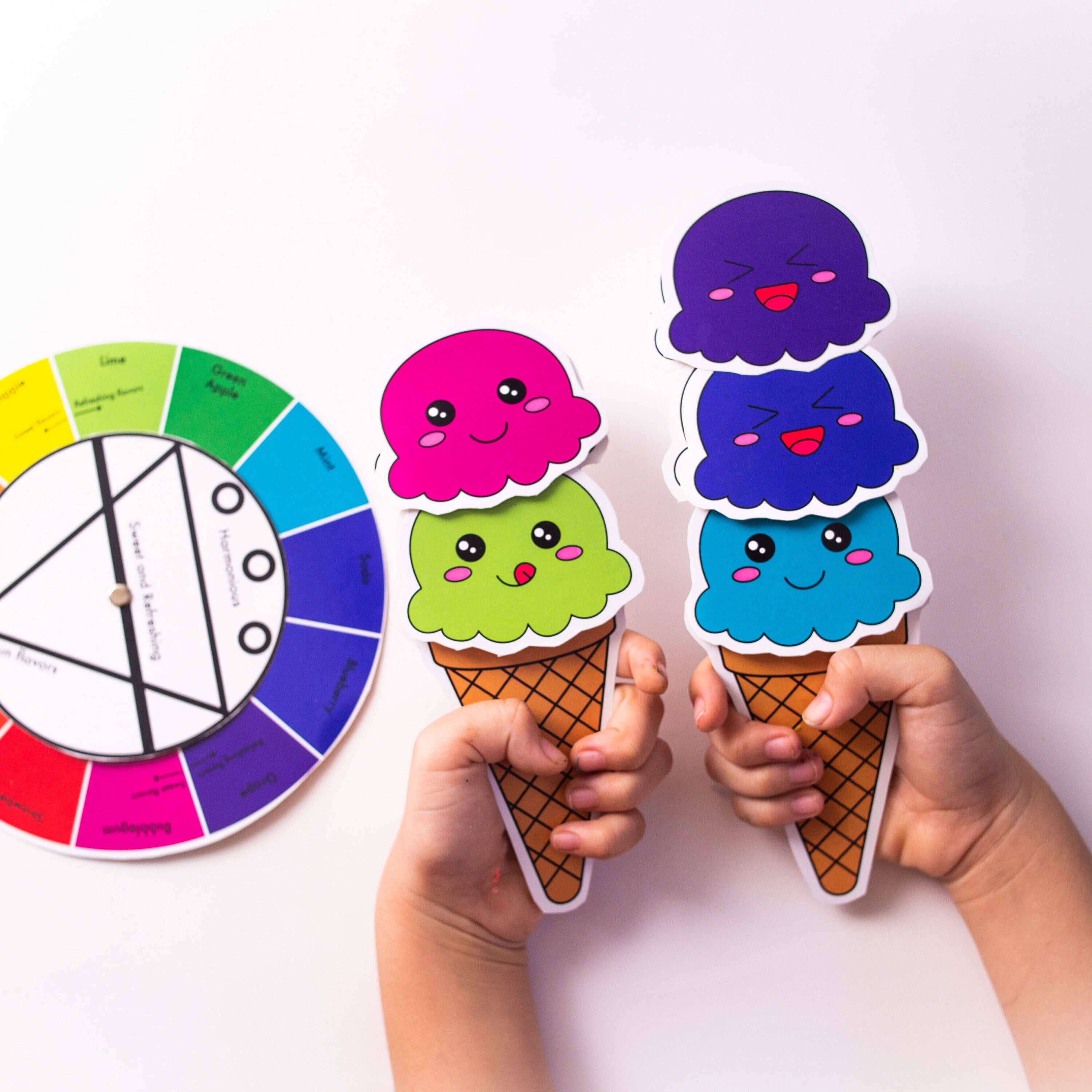 Ice Cream Color Wheel for Kids, Color Combinations Made Fun and Easy ...