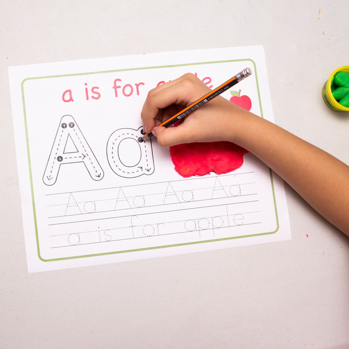Preschool Printable Alphabet Play Dough Mats. Activity for Toddlers and ...