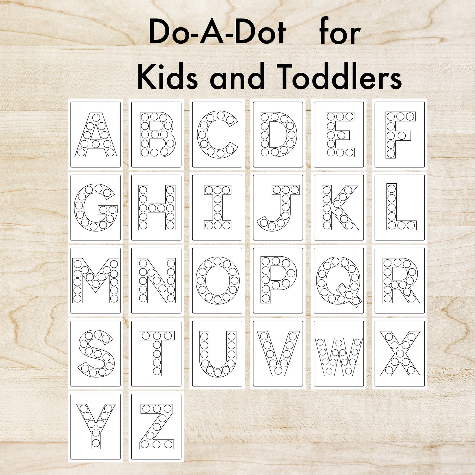 Do-a-dot Printable, Alphabet Uppercase, Activity for Kids and Toddlers ...