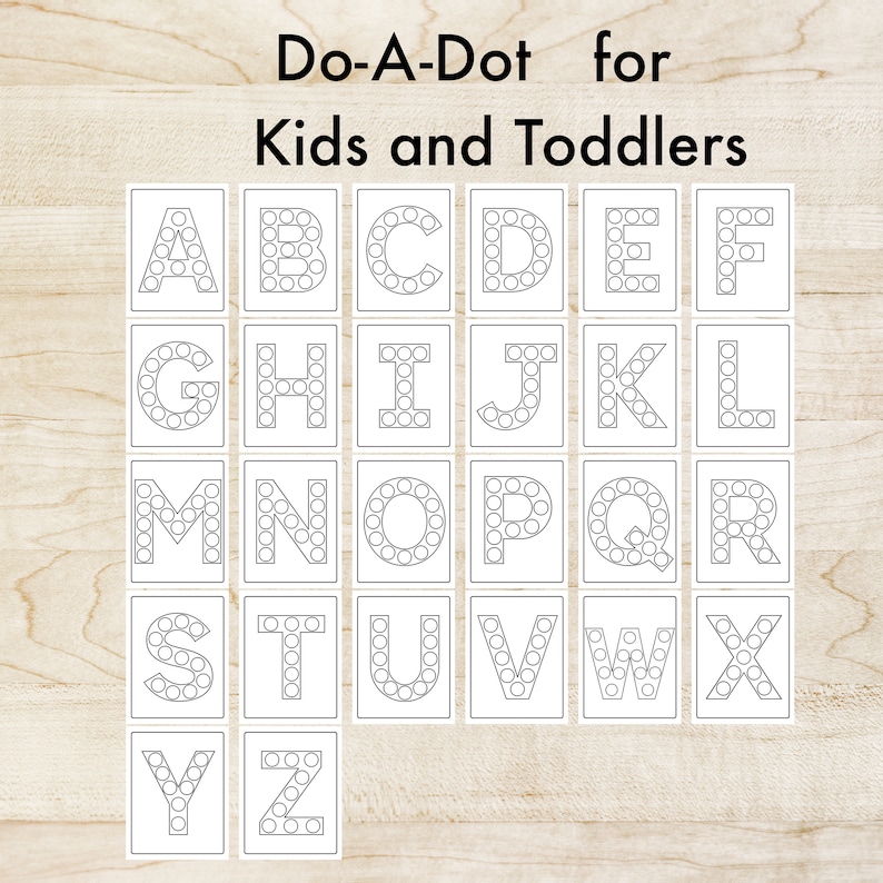 Do-a-dot Printable, Alphabet Uppercase, Activity for Kids and Toddlers ...