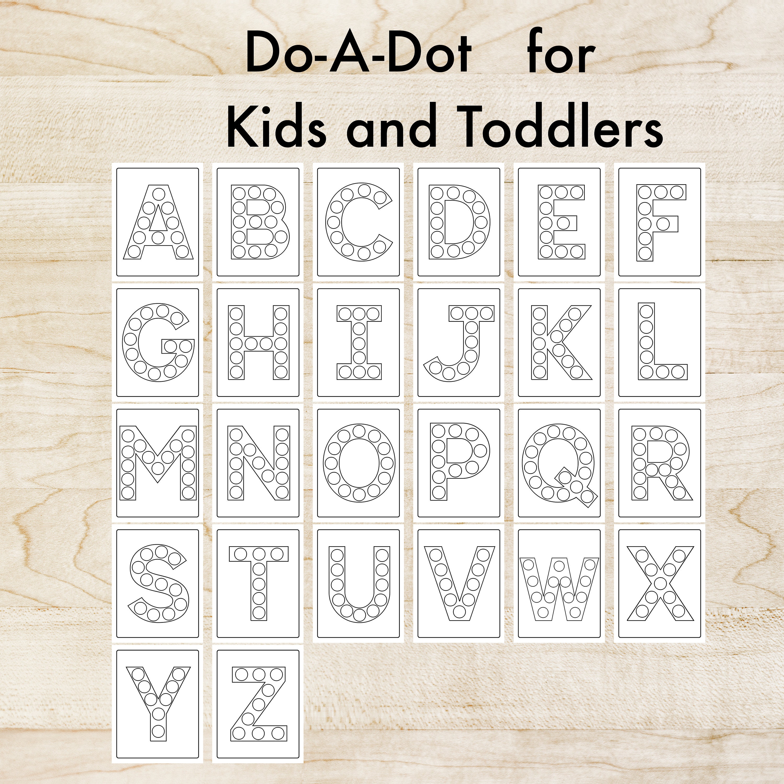 Do-a-dot Printable, Alphabet Uppercase, Activity for Kids and Toddlers ...
