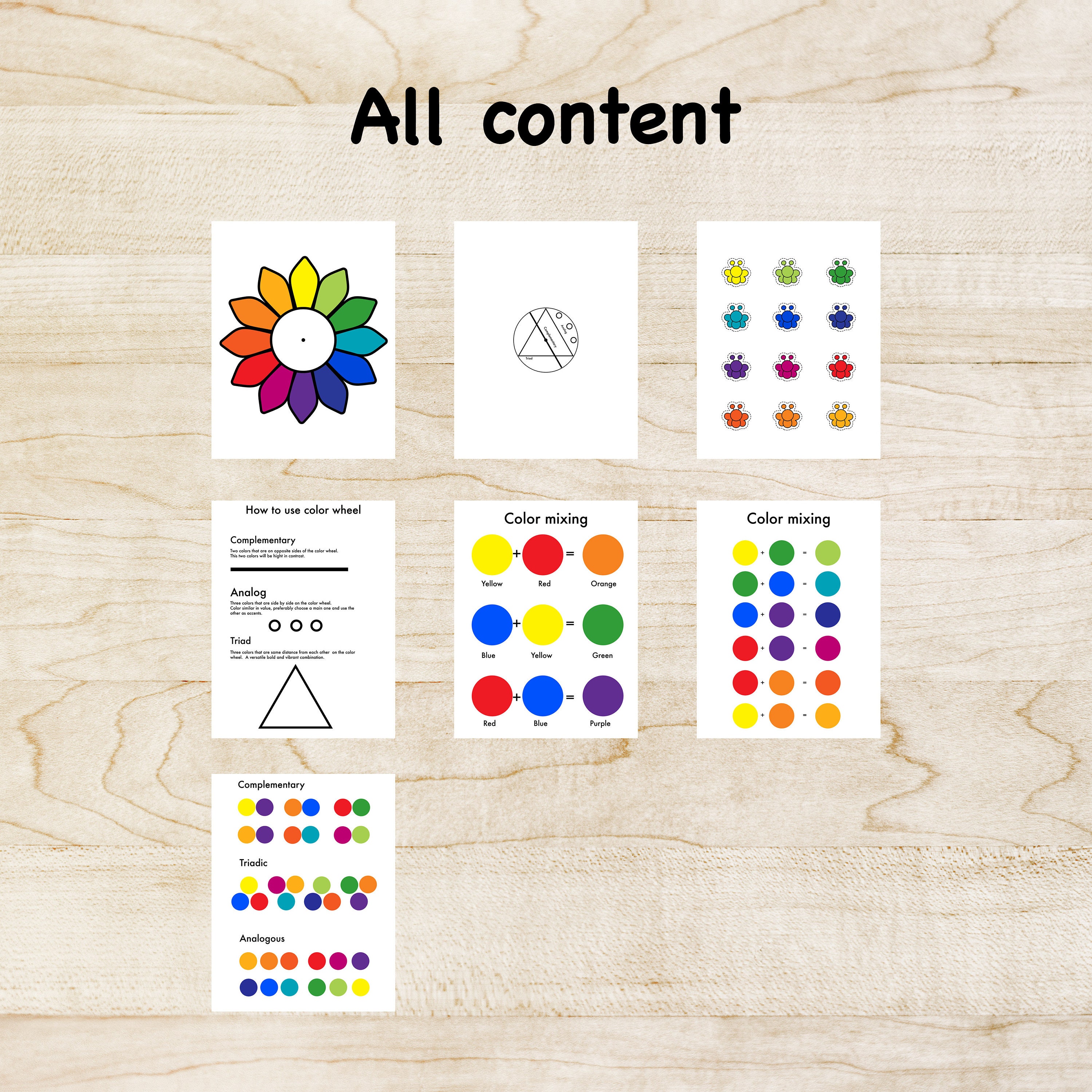 Flower Color Wheel for Kids, Color Combinations Made Easy and Cute ...