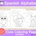 Spanish Alphabet, Animal Coloring Pages for Kids, Alphabet Letter ...