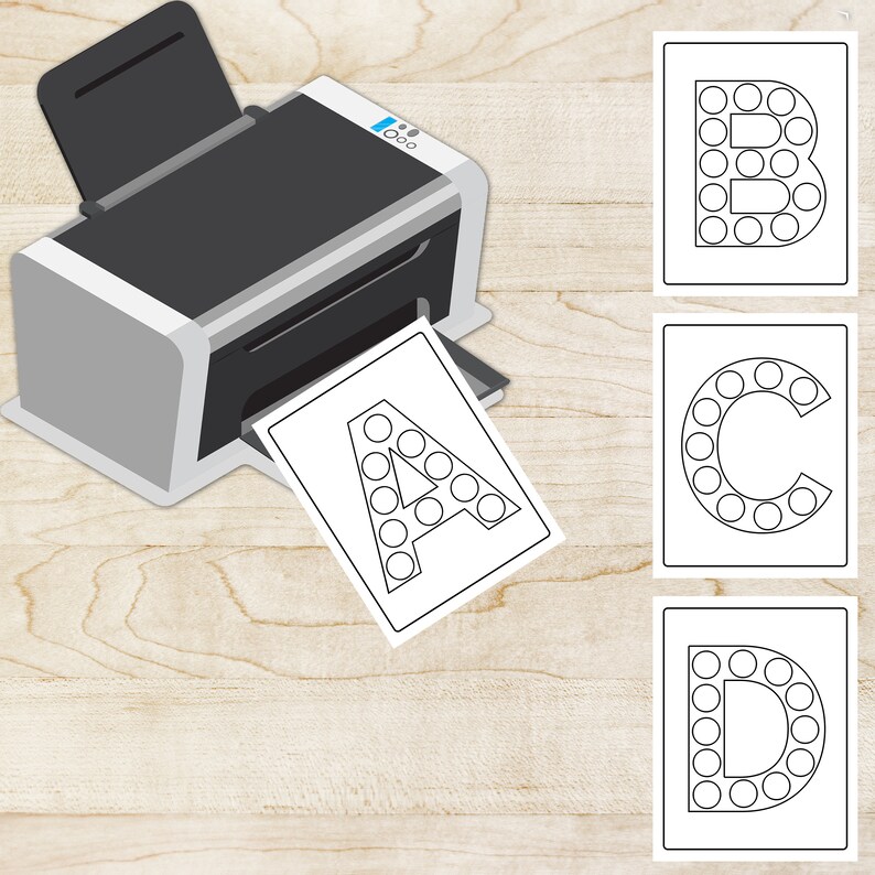 Do-a-dot Printable, Alphabet Uppercase, Activity for Kids and Toddlers ...