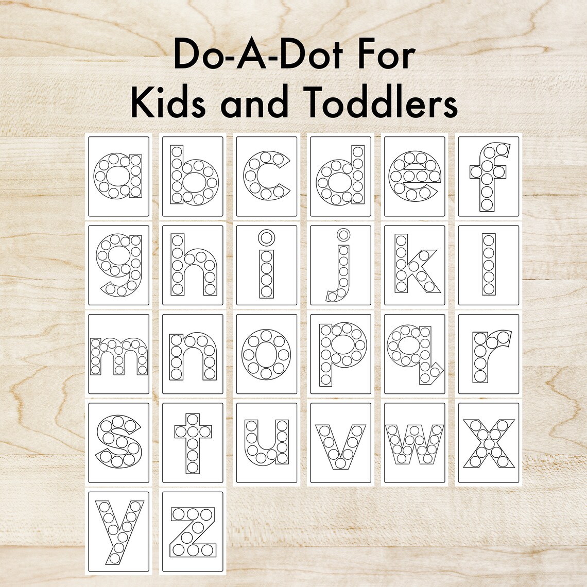 Do-a-dot Printable, Alphabet Lowercase, Activity for Kids and Toddlers ...