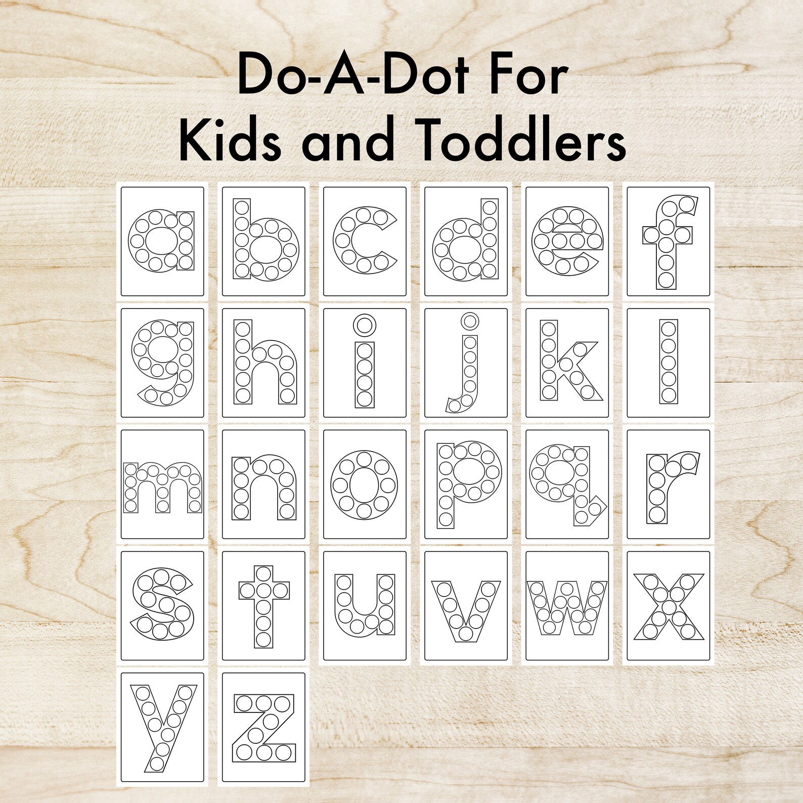 Do-a-dot Printable, Alphabet Lowercase, Activity for Kids and Toddlers ...