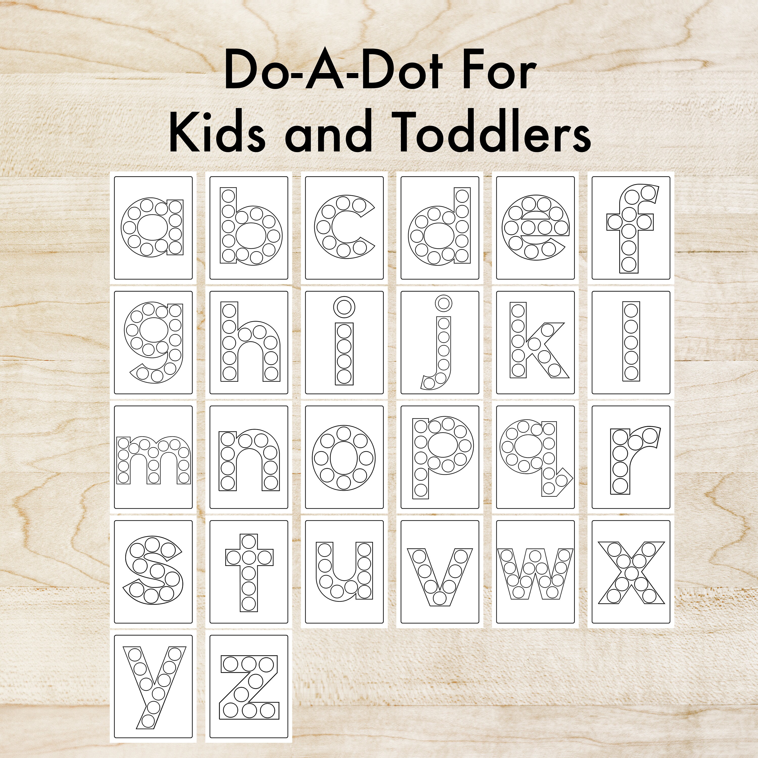 Do-a-dot Printable, Alphabet Lowercase, Activity for Kids and Toddlers ...