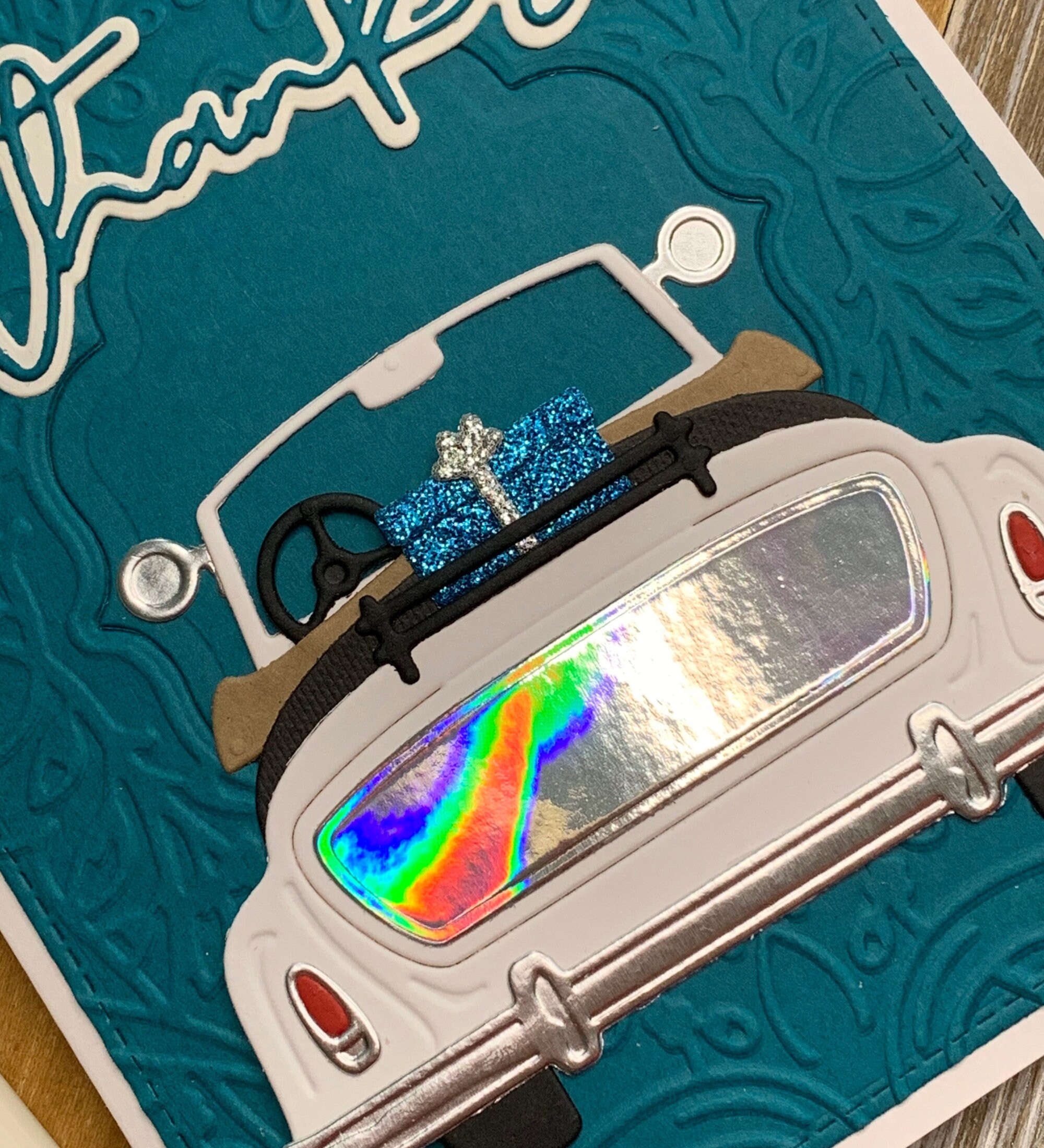 Classic Car Thank You Card; Thanks Handmade Greeting Card Featuring ...