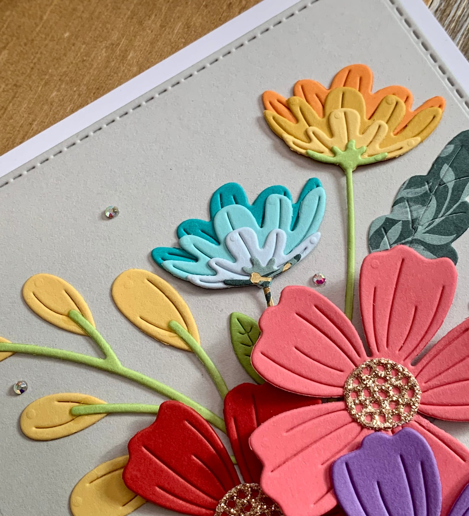 Large Bloom Floral Bouquet Card; This Card is Full of Hugs Greeting ...