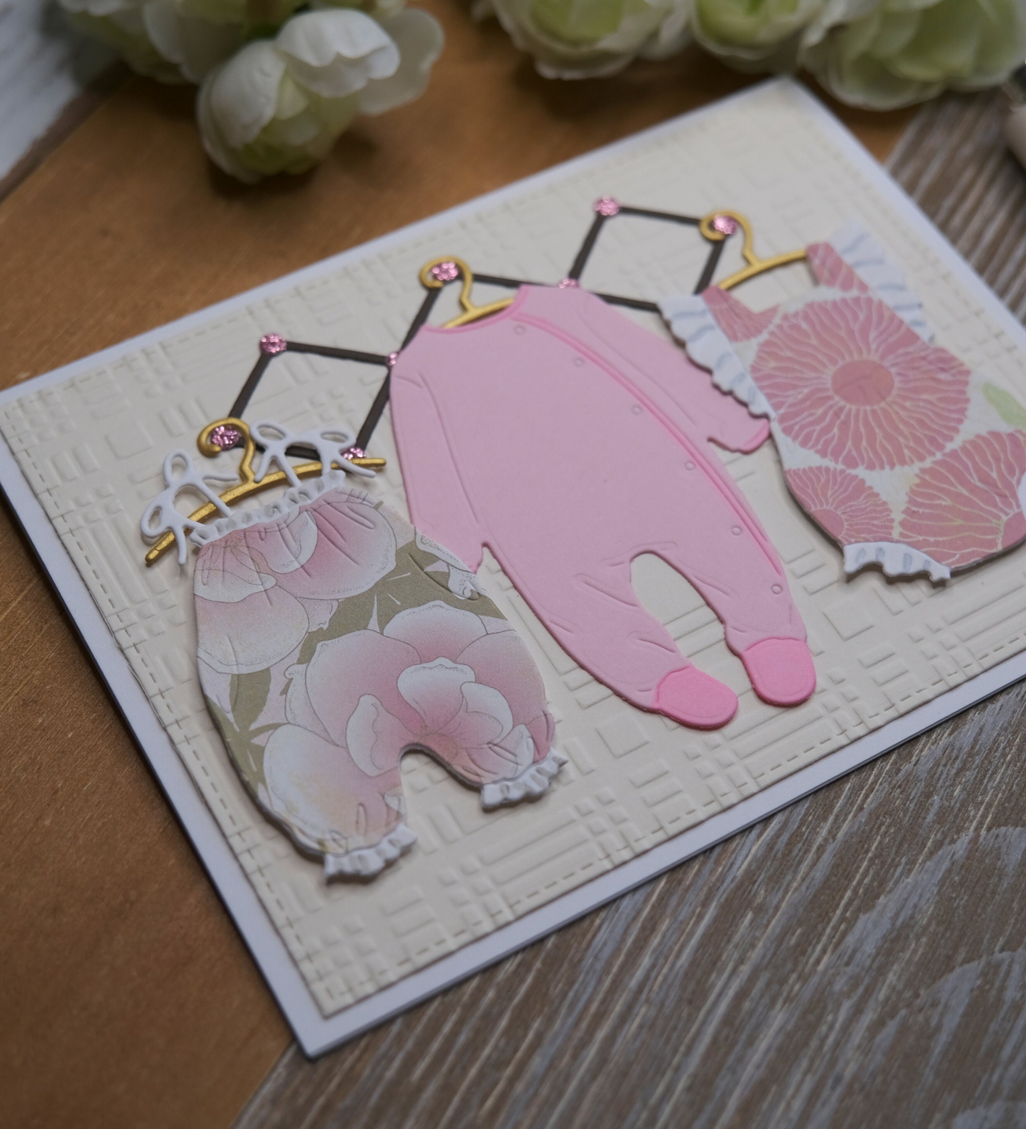 Handmade Baby Girl Card Baby Card Expectant Mother Shower - Etsy