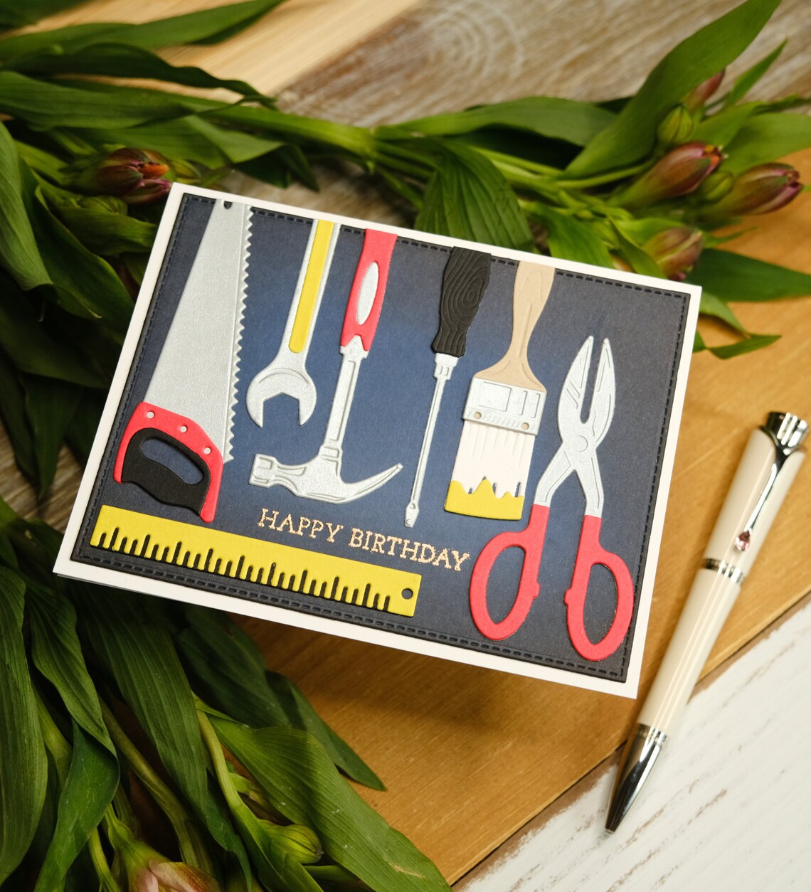 Tools Birthday Card Set of Tools, Toolbox Card for Birthday Masculine ...