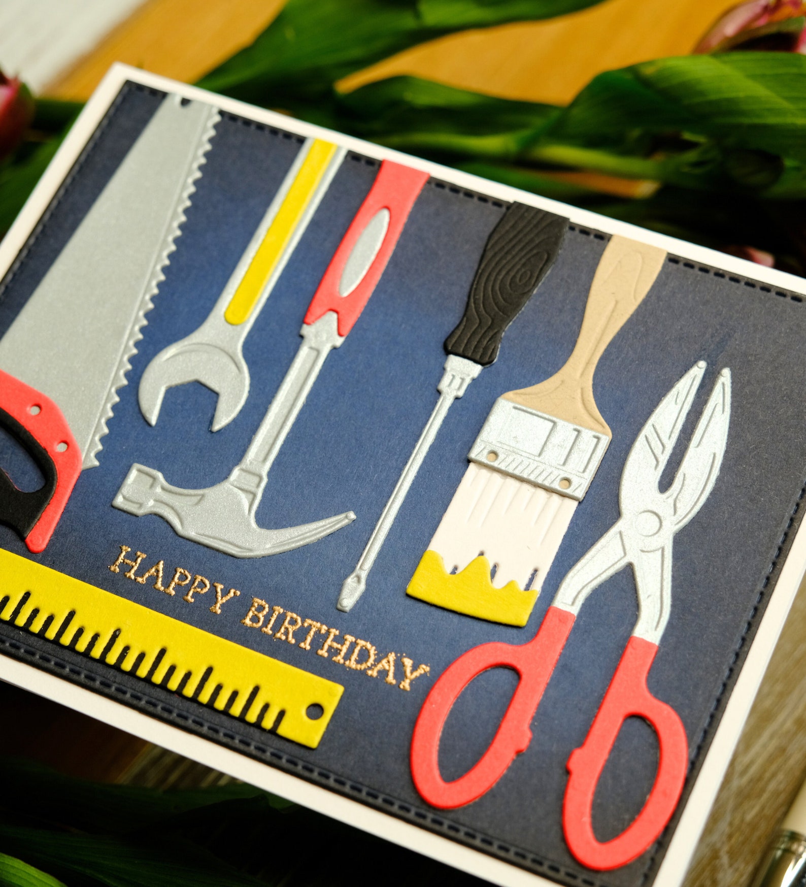 Tools Birthday Card Set of Tools, Toolbox Card for Birthday Masculine ...