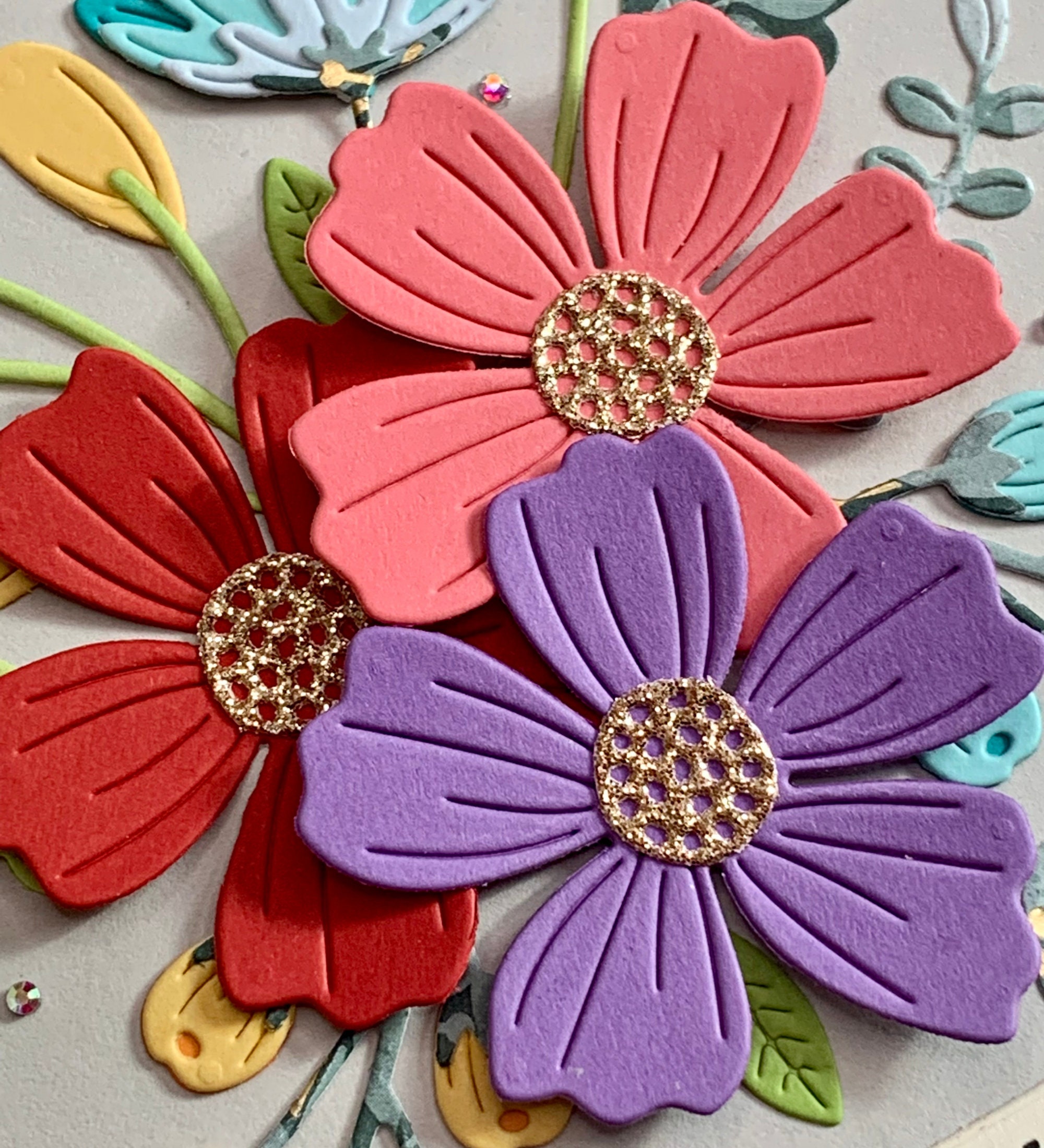 Large Bloom Floral Bouquet Card; This Card is Full of Hugs Greeting ...