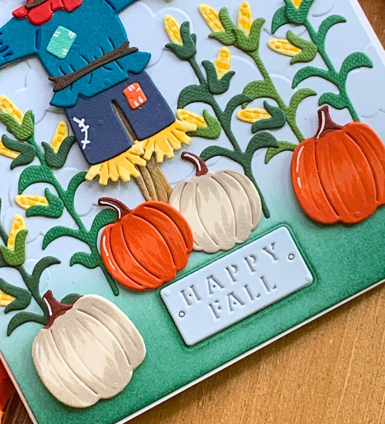 Fall Scarecrow Card, Happy Fall or Thankful Card, Thanksgiving Card ...