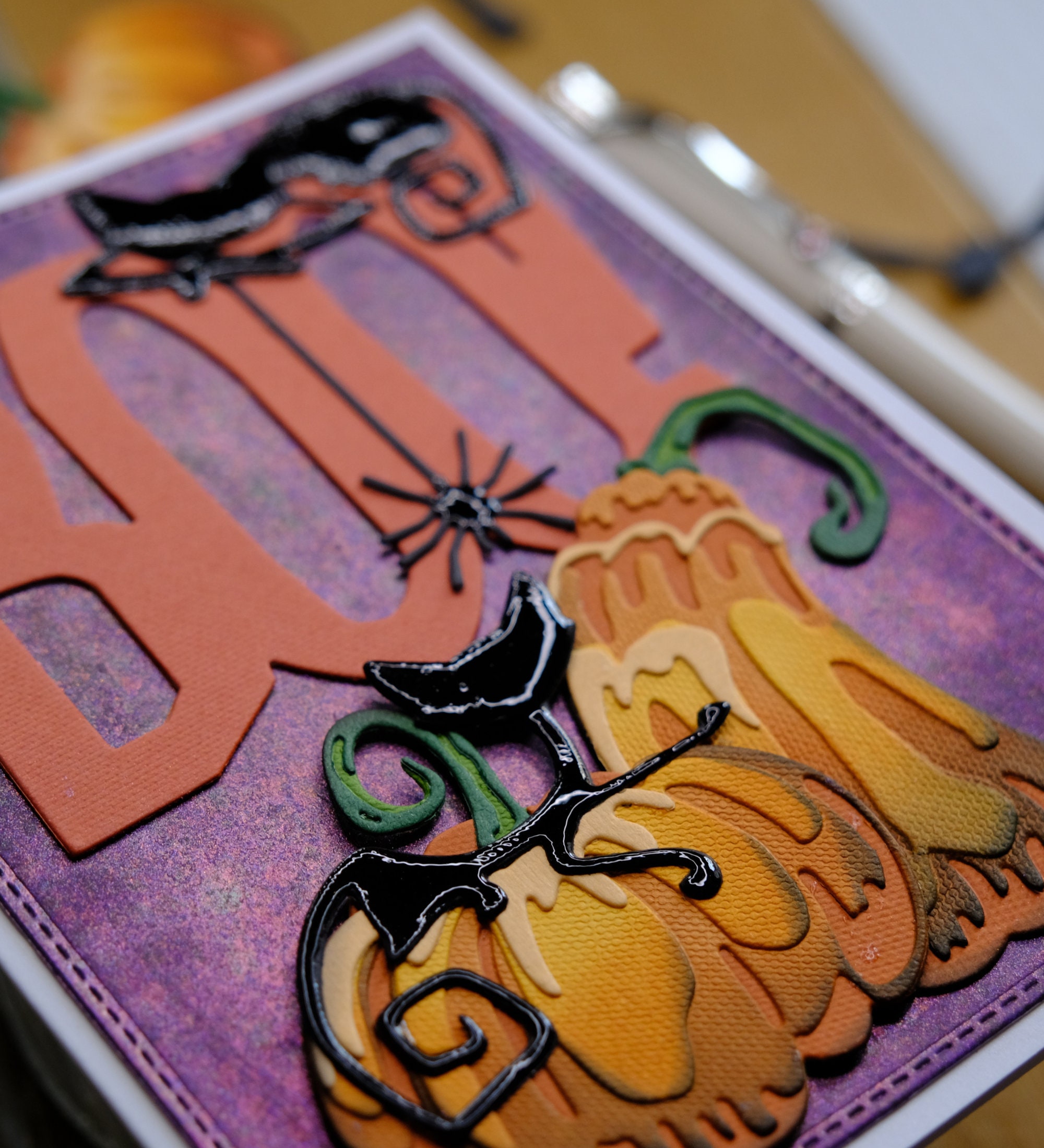 Spooky Halloween Card BOO Cats and Pumpkins Halloween Card - Etsy