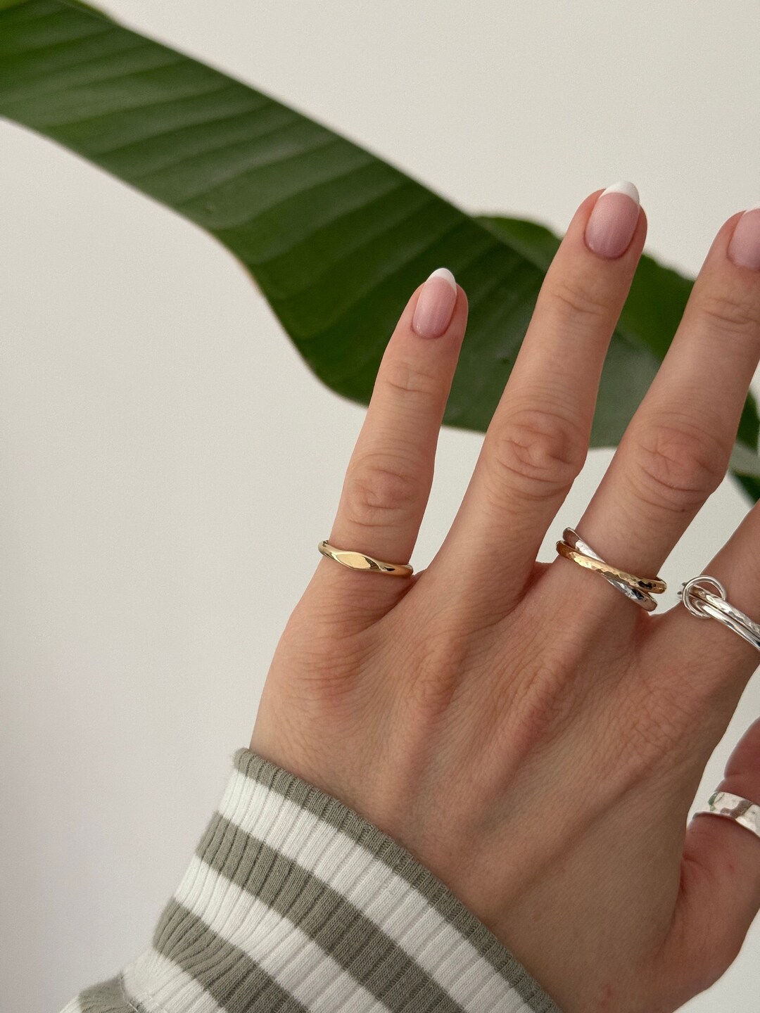 Solid Gold Signet Ring | Recycled 9ct Yellow Gold | Handmade | Tiny Signet Ring | Pinky Ring ...