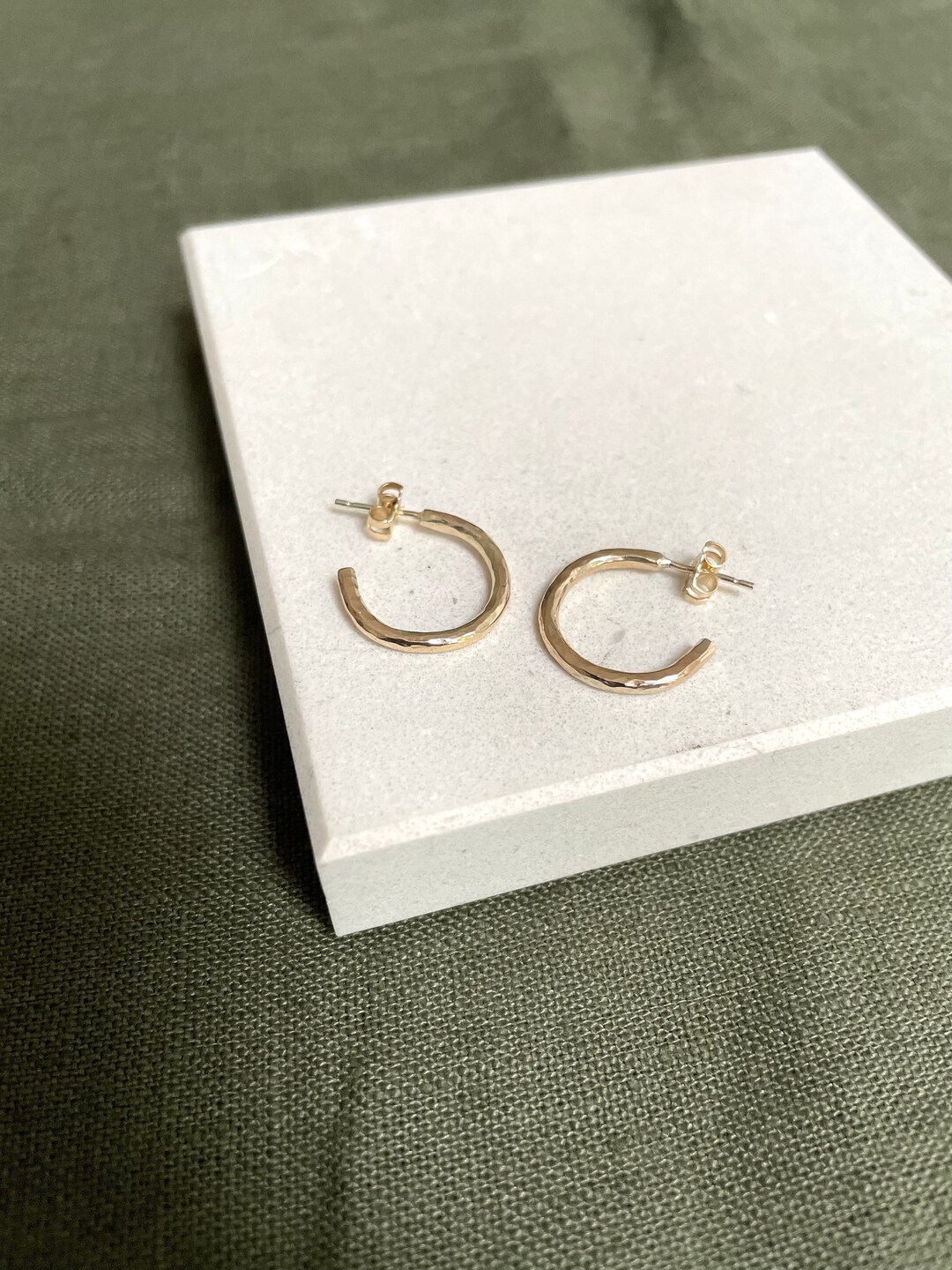 9ct Solid Gold Hoop Earrings Recycled 9ct Gold Hoops Solid Yellow Gold ...