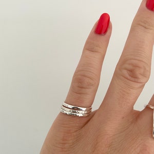 Dainty Pinky Ring Stacking Set Recycled Sterling 925 Silver Handmade ...
