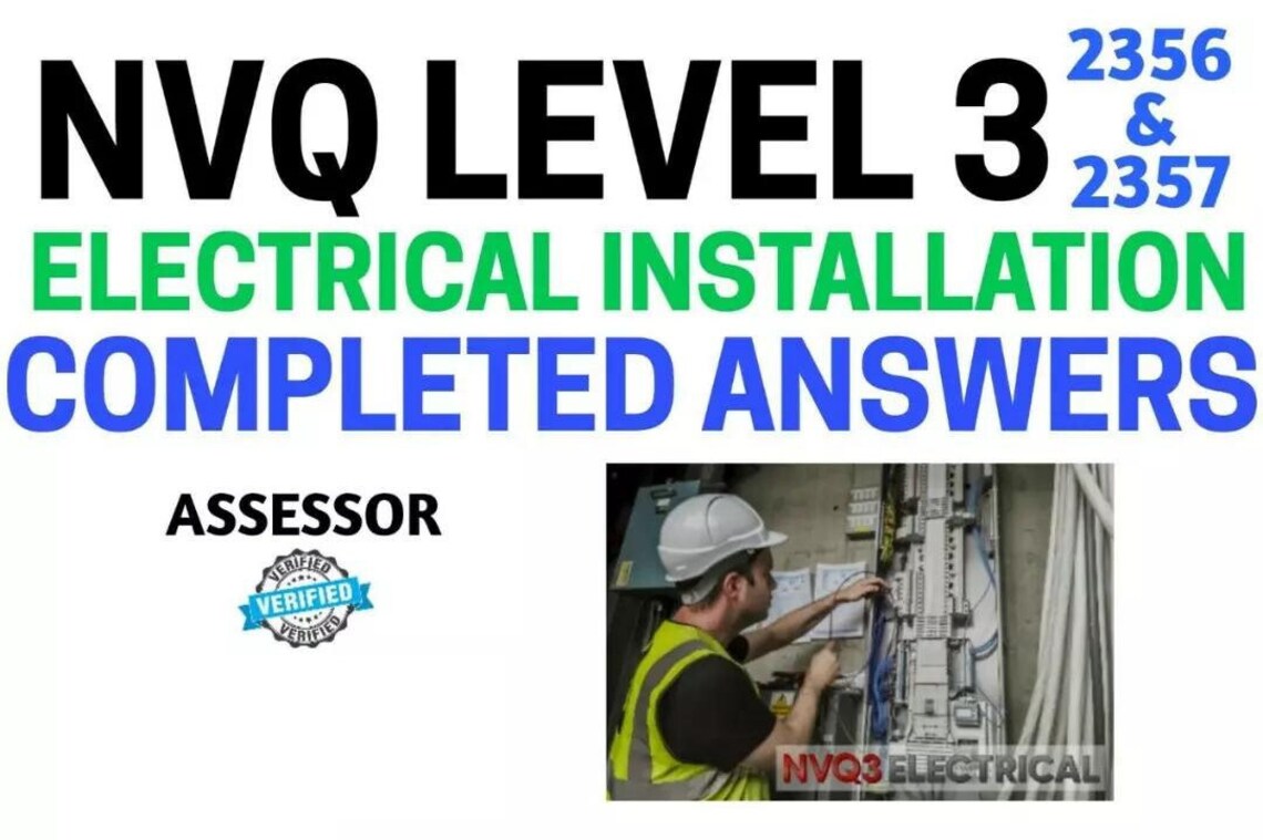 Diploma NVQ Level 3 Electrical Installation 2356 and 2357 Completed ...