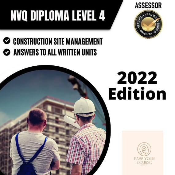 NVQ Level 4 Diploma in Construction Site Management Completed | Etsy
