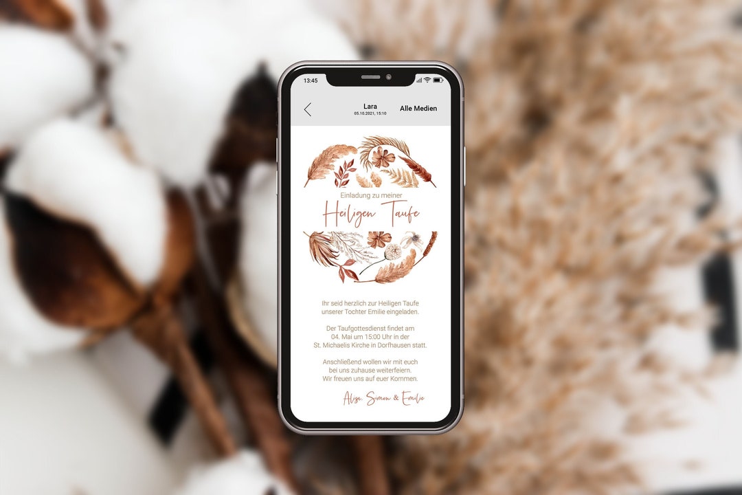 DIGITAL INVITATION or ACKNOWLEDGEMENT Baptism Confirmation Sending via ...