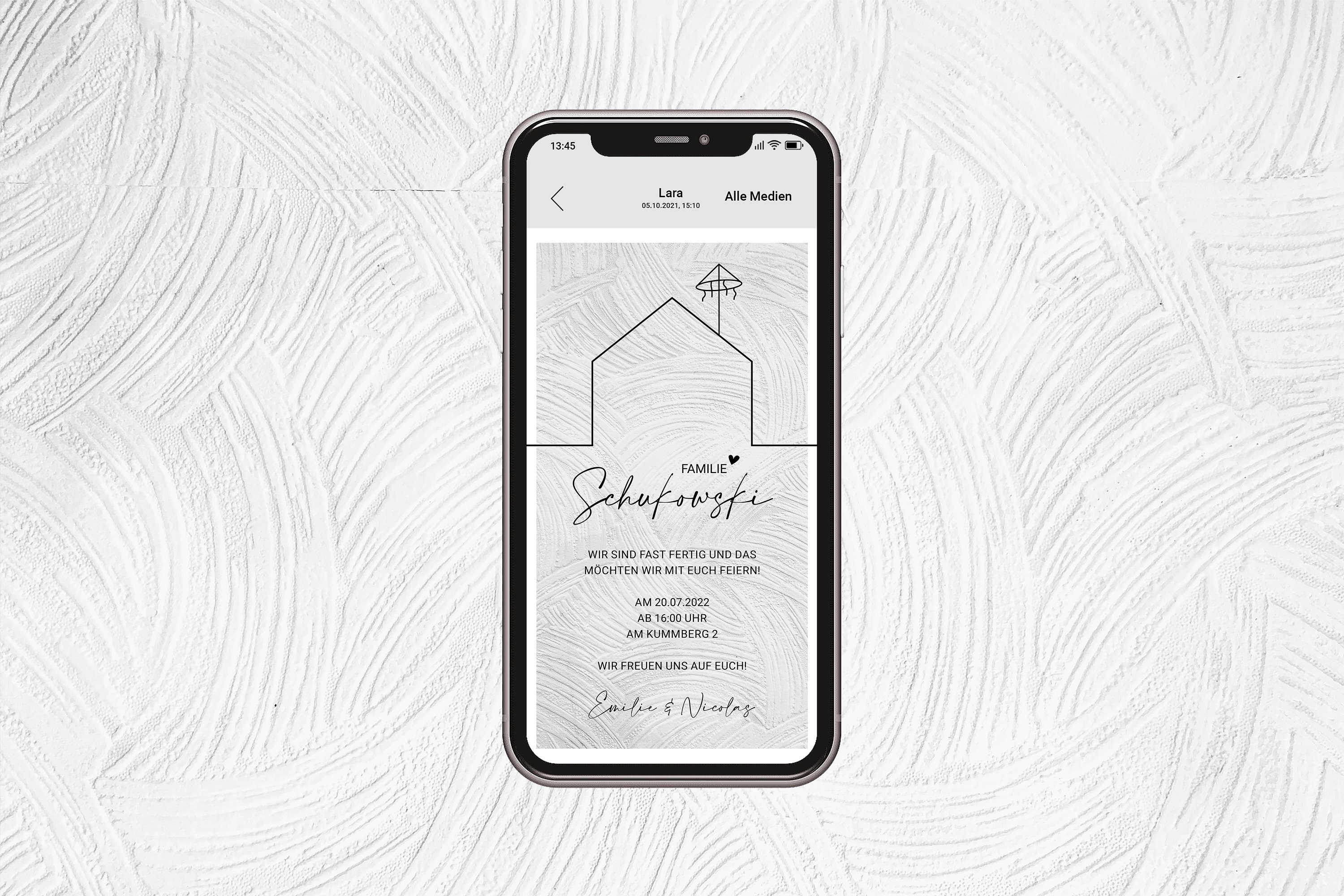 DIGITAL INVITATION to the Topping-out Ceremony Minimalist Invitation to ...