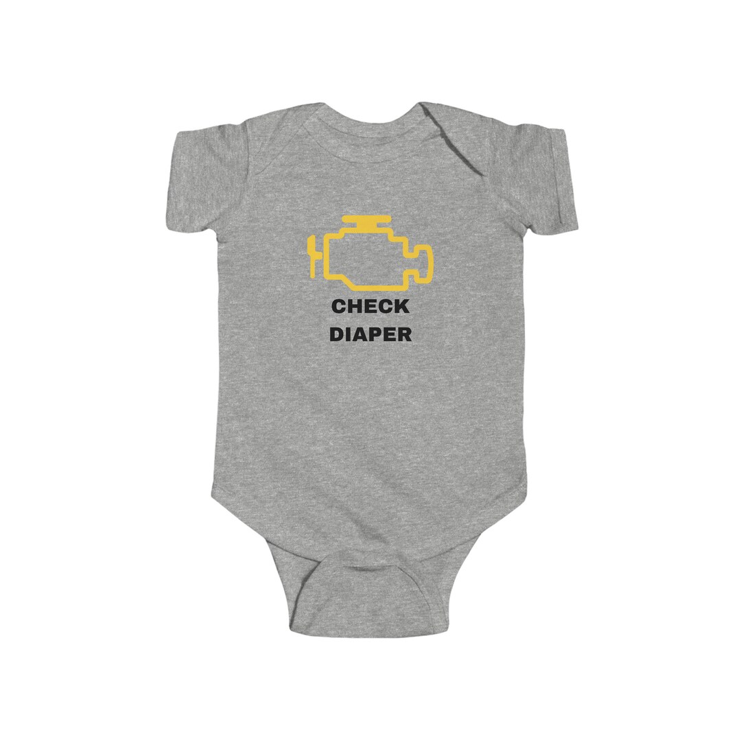 Check Engine Diaper Infant Bodysuit | Turbo Baby Clothing | Car Baby ...