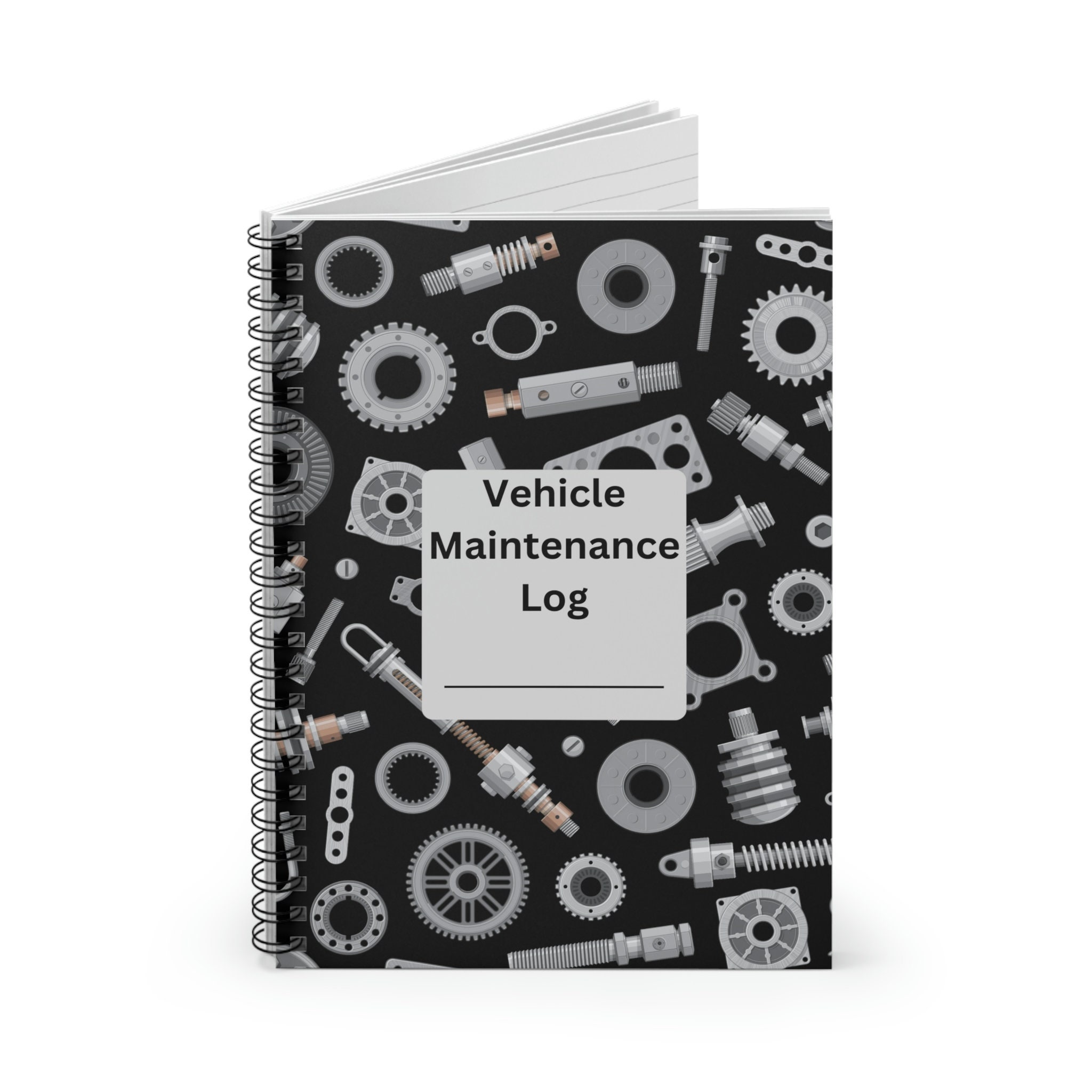Vehicle Maintenance Log - Black | Automotive Maintenance Tracker | Car ...