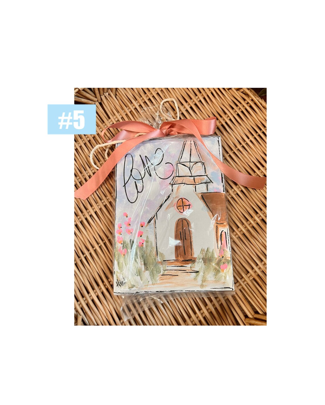 5x7 Hand-painted Church Canvas - Etsy