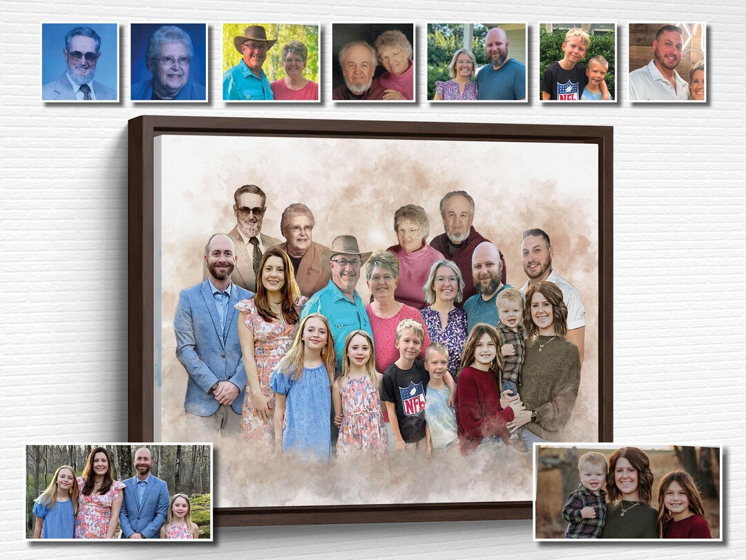 Custom Memorial Portrait: Add Loved One to Photo, Sympathy Gift - Etsy