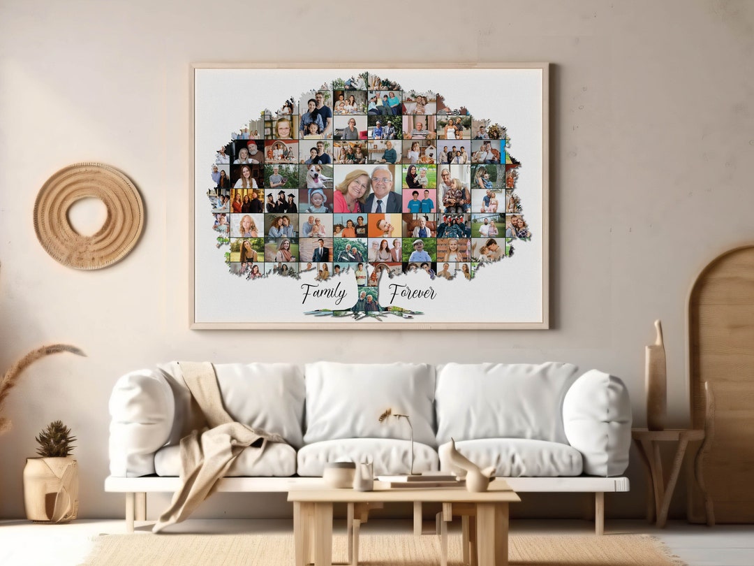 Family Tree Photo Collage Gift, Family Tree Personalized Gift, Family ...