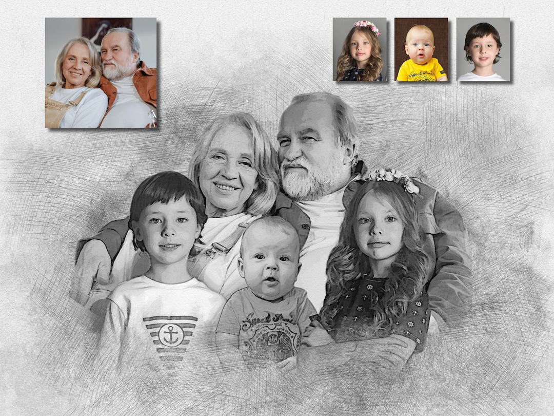 Custom Portrait Painting From Photo, Personalized Mothers Day Gifts ...