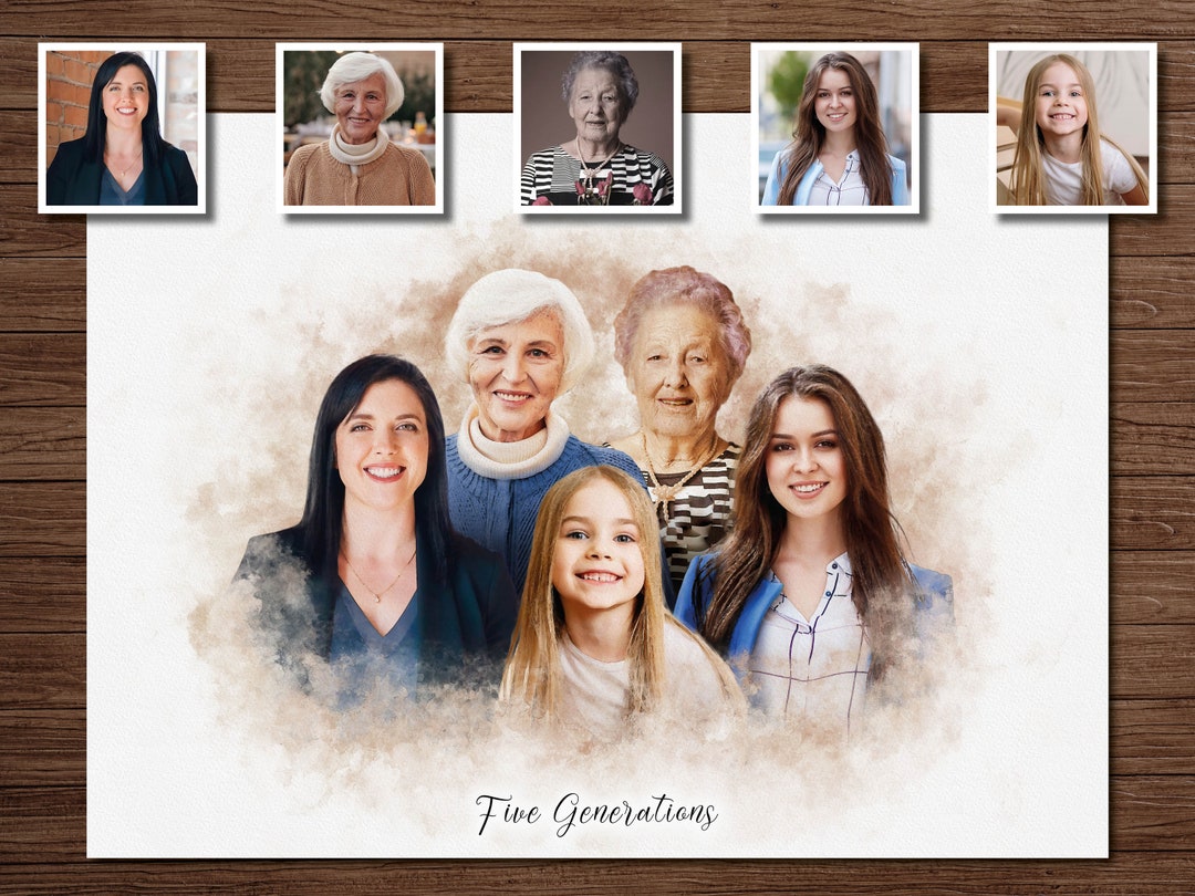 Mothers Day Gift From Daughter, Mothers Day Portrait From Photo, Gift ...