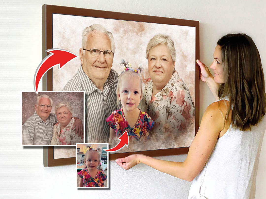 Merge Multiple Photos Into Family Portrait Christmas Gift, Photo Edit ...