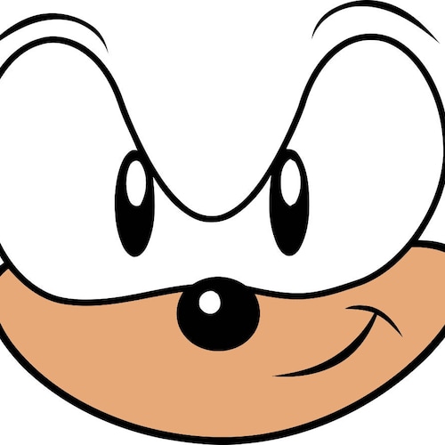 Sonic Face Head Svg Layered Etsy