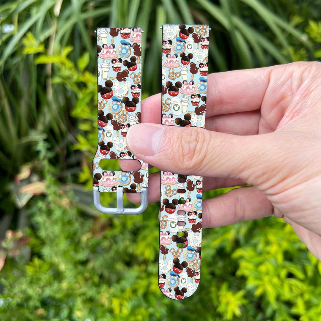 Theme Park Snack Fitbit Versa 3 4 Band, Mickey Mouse Samsung Galaxy ...