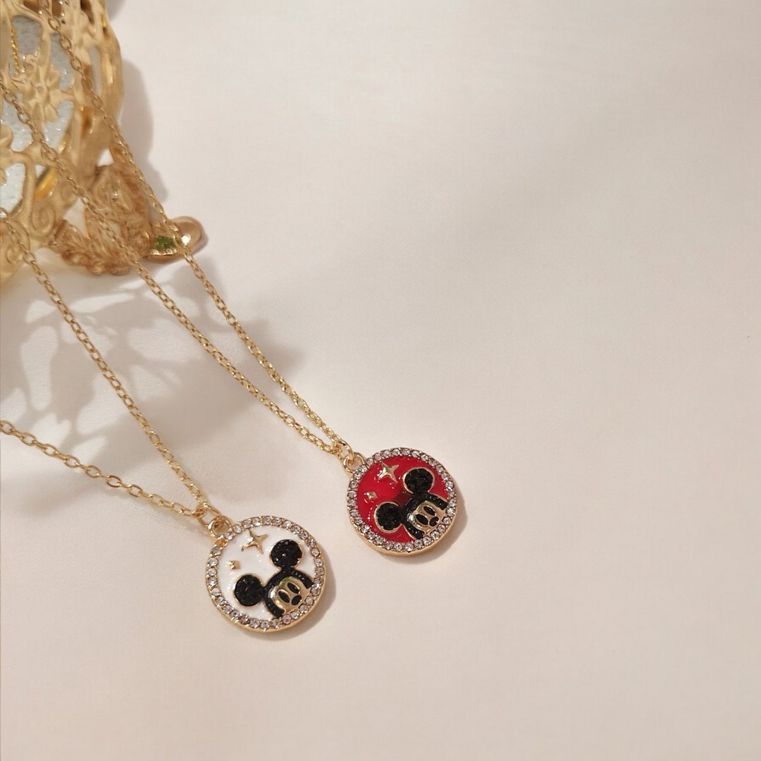 Vintage Mickey Mouse Necklace, Gold Necklace, Perfect Gift for Him ...