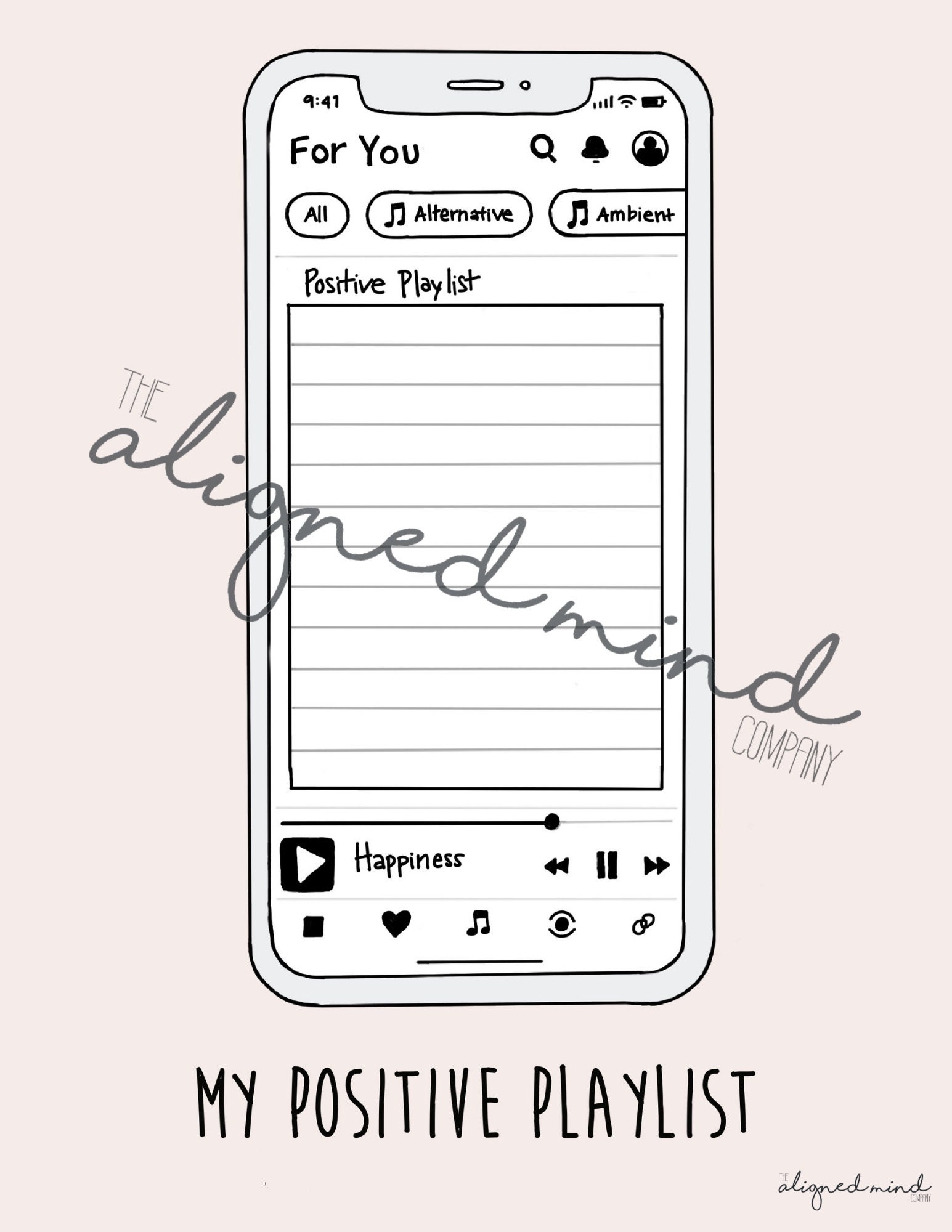 Positive Playlist-digital Download-coping Skills-therapy Intervention ...