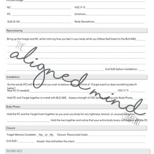 EMDR Reprocessing Tracker & Guild Digital Download EMDR Therapy - Etsy