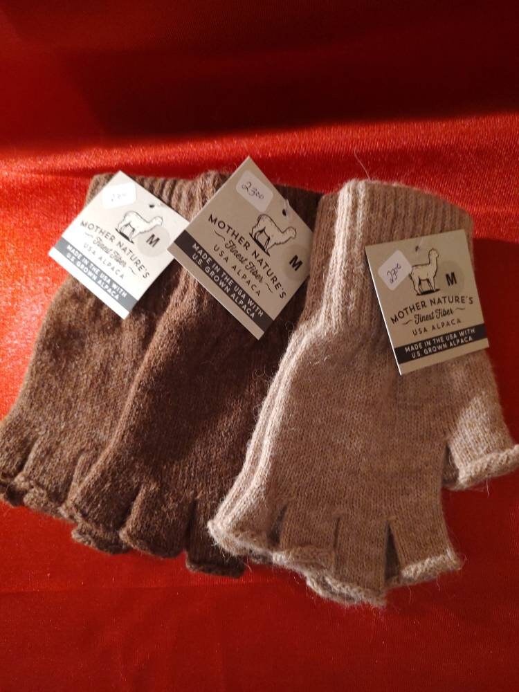 Alpaca Fingerless Gloves - Etsy