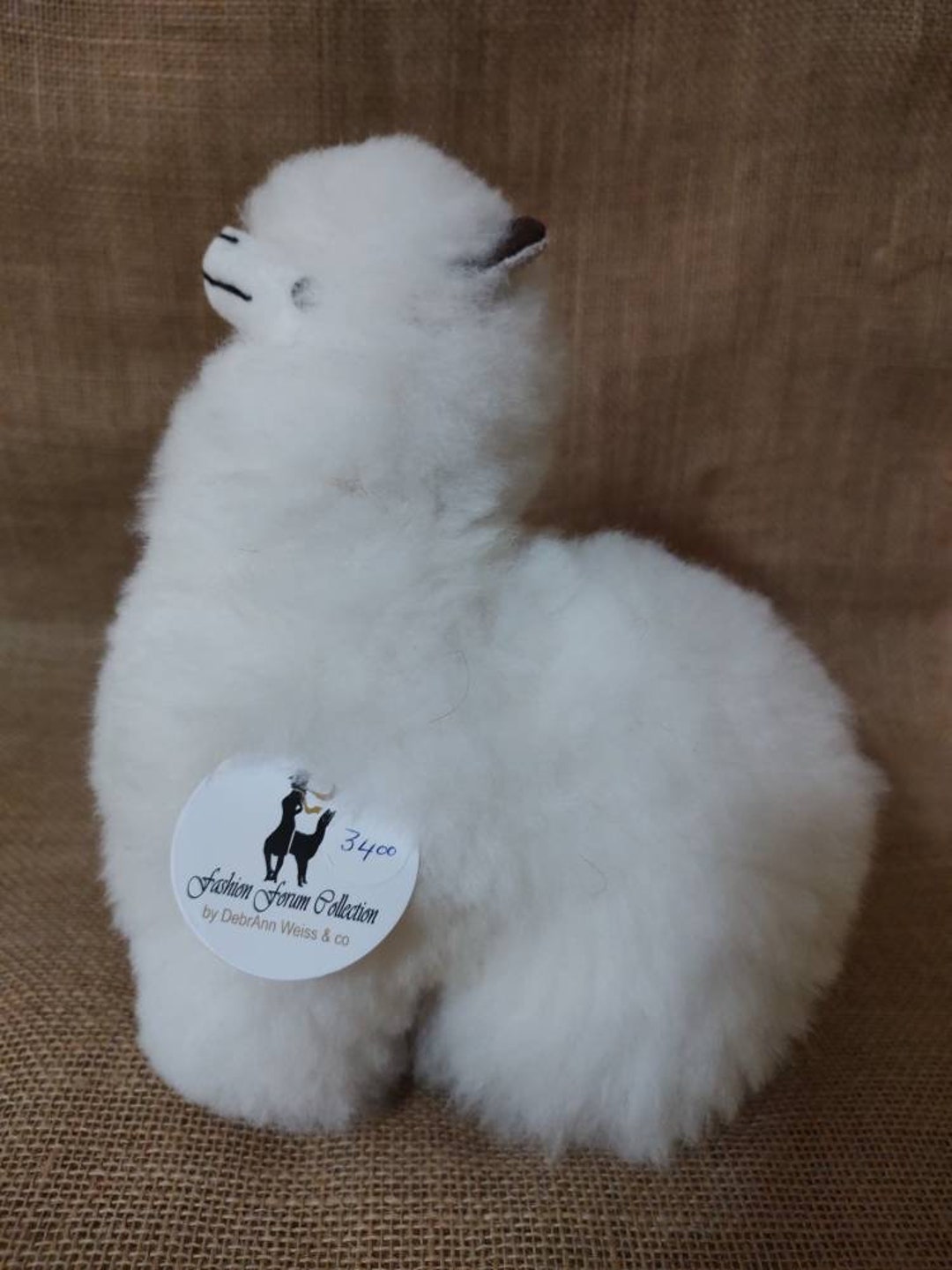 Furry Alpaca Figure: 100% Alpaca Fiber, Animal Lover Gift - Etsy