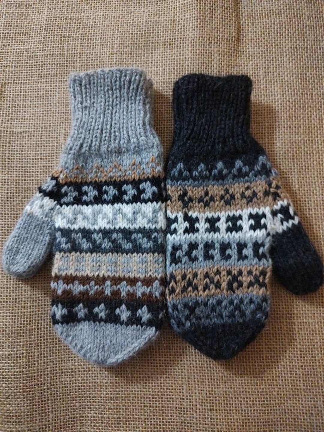 Mittens - Rustic Style - Etsy